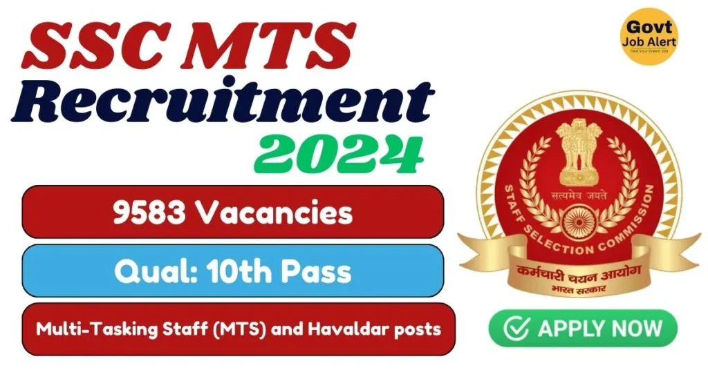 SSC MTS Recruitment 2024 Apply Online for 9583 MTS and Havaldar Vacancies @ ssc.gov.in – Sarmce News